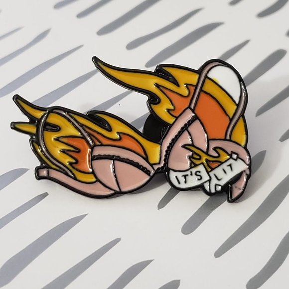 Jewelry Its Lit Feminist Bra Pin Badge Brooch Poshmark